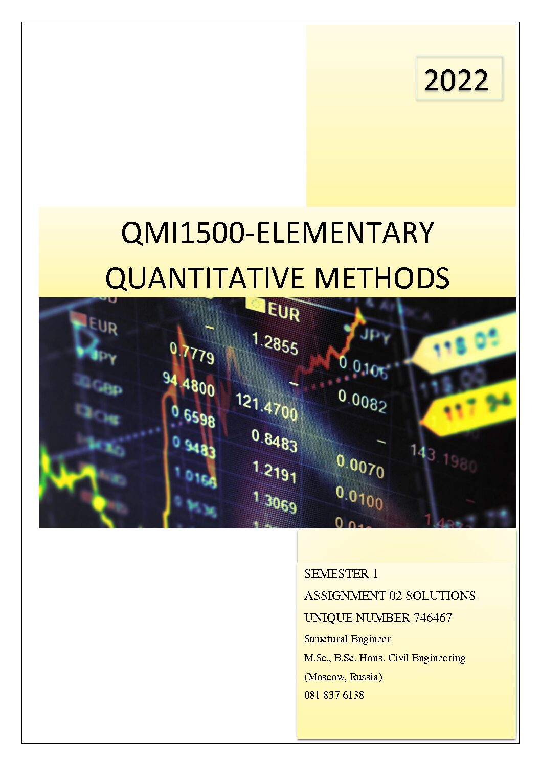 RSK2602 ASSIGNMENT 02 SOLUTIONS, SEMESTER 2, 2022 (To be used as a ...