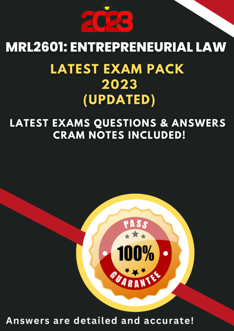 MRL2601 Exam Prep Pack 2023: Comprehensive Cram Notes and Detailed ...