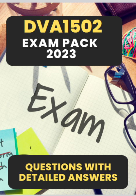 DVA1502 Just updated NEW Exam pack 2023 (Detailed Answers) | StudyPass