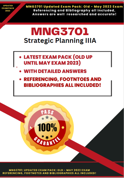 MNG3701 Exam Answer Pack 2023 | www.studypass.co.za