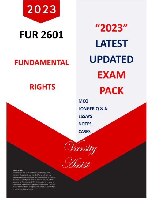 FUR2601 "2023" This is the latest updated Exam Pack for 2023 ⭐⭐⭐⭐⭐Memos ...