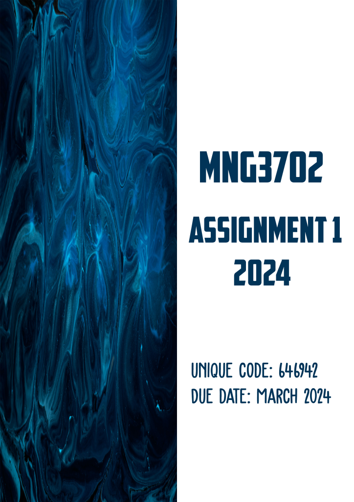 MNG3702 Assignment 1 2024 - StudyPass