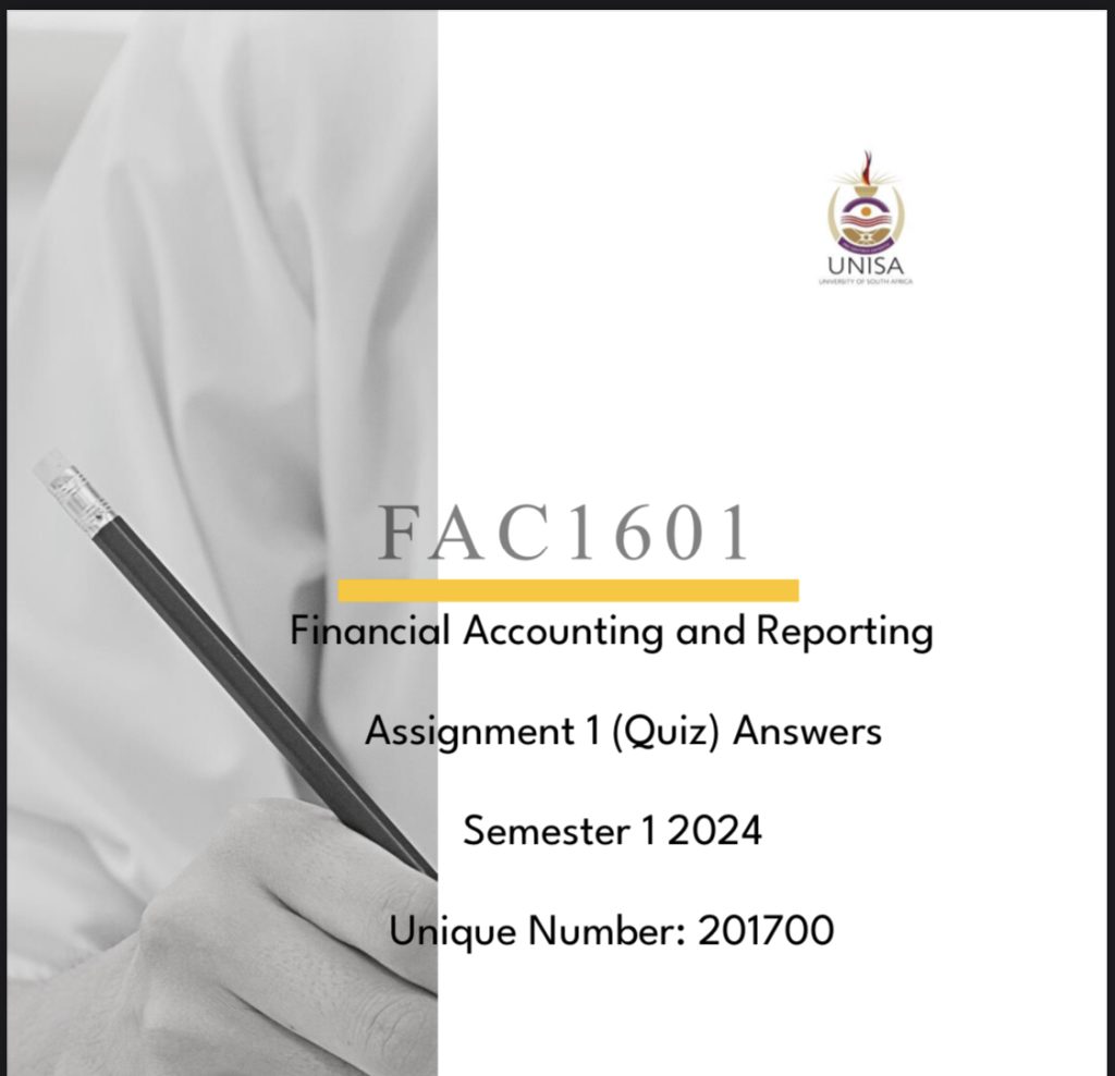 FAC1601 ASSIGNMENT 01 SOLUTIONS,SEMESTER 1 ,2024 - StudyPass