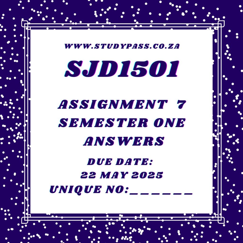SJD1501 (Social Dimensions of Justice) UNISA | Latest Study Notes and ...