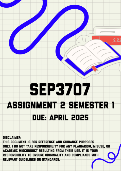 SEP3707 Assignment 2 Semester 1 Memo | Due April 2025 - StudyPass