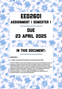 EED2601 ASSIGNMENT 1 SEMESTER 1 2025 - FULLY ANSWERED - StudyPass