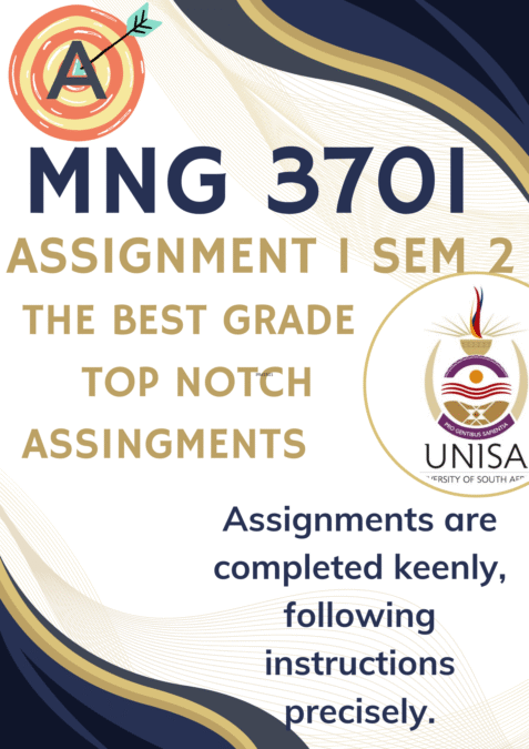 MNG3701 Assignment 1 (COMPLETE ANSWERS) Semester 2 2025 - DUE September ...