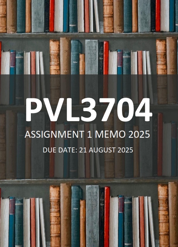 PVL3704 Assignment 1 ANSWERS 2025 - Due 21 August 2025 (Learnlib ...