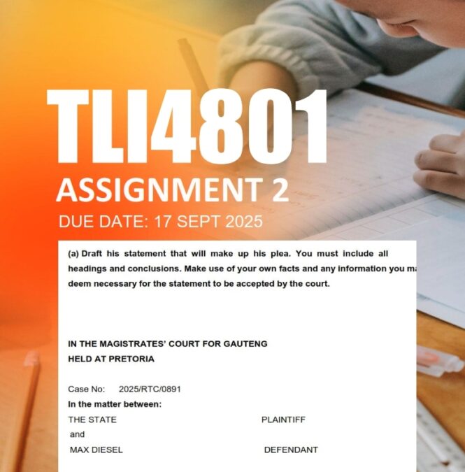 TLI4801 Assignment 2 2025 Due 17 September 2025 - StudyPass