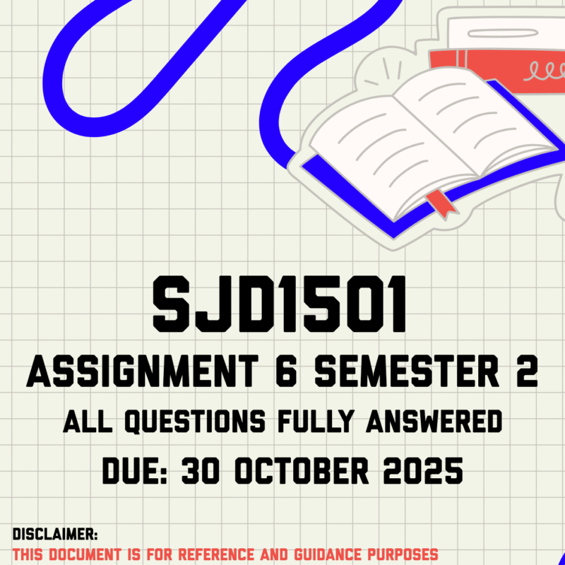 SJD1501 (Social Dimensions of Justice) UNISA | Latest Study Notes and ...