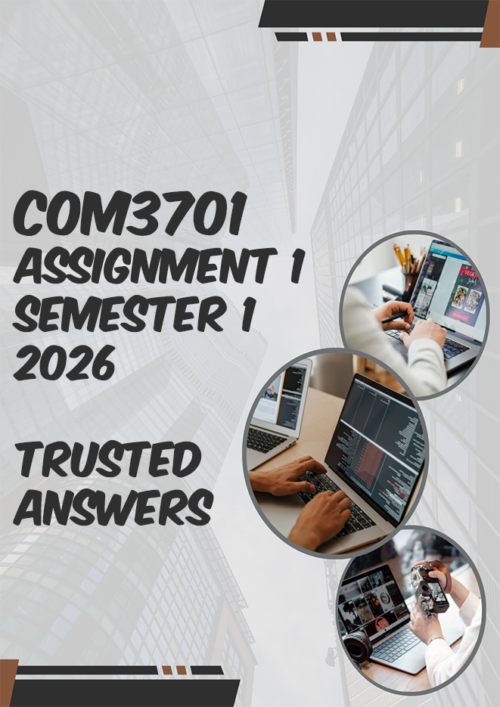 Com3701 Assignment 1 Semester 1 2026 100 Trusted And Best Answers 26 8450